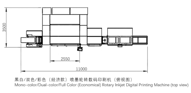 Monochrome CMYK Color Digital Inkjet Printer Web Printing Machine